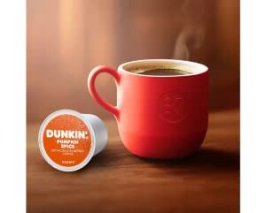 Dunkin Donuts Pumpkin Spice Coffee, 22 coffee pods, compatible with Keurig Coffee Makers