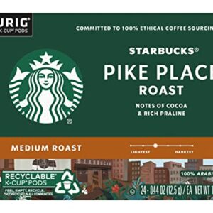 Starbucks Pike Place Roast, K-Cup Portion Pack for Keurig K-Cup Brewers, 24 K-Cups (Pack of 2)