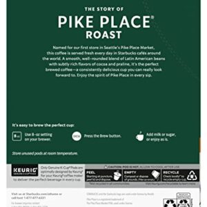 Starbucks Pike Place Roast, K-Cup Portion Pack for Keurig K-Cup Brewers, 24 K-Cups (Pack of 2)