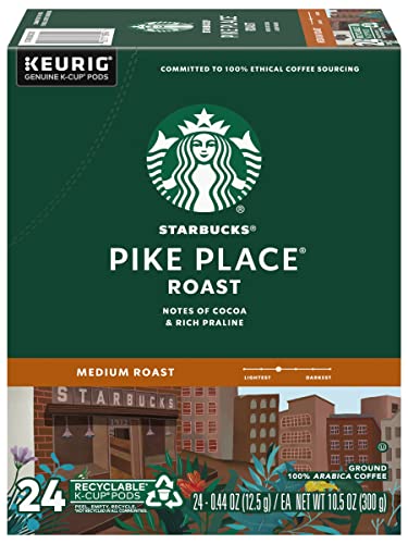 Starbucks Pike Place Roast, K-Cup Portion Pack for Keurig K-Cup Brewers, 24 K-Cups (Pack of 2)