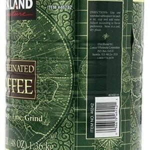 Kirkland Signature 100% Colombian Dark Roast Decaffeinated Ground Coffee, 3 Pound (Pack of 2)