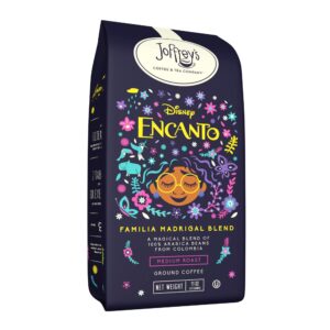 joffrey's coffee - disney encanto familia madrigal blend, disney specialty coffee collection, artisan medium roast coffee, 100% arabica beans, brew or french press (ground, 11 oz)