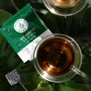 Spearmint Tea (50 Tea Bags) with Natural Spearmint Leaves Herbal Tea in Caffeine Free Easy to Use Tea Bags