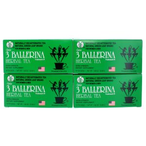 3 ballerina herbal tea extra strength 18 count (pack of 4)