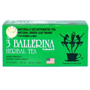 3 Ballerina Herbal Tea Extra Strength 18 Count (Pack of 4)