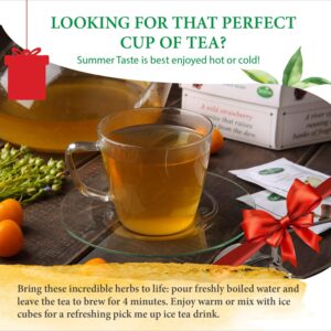 ACORUS Summer Taste Fruit Tea Set | Natural Assorted Tea Hamper Box Gift Set | Large Selection Box 60 Tea Bags | Tea Gift Sets | 6 Fruit and Berry Tea Flavour Sampler