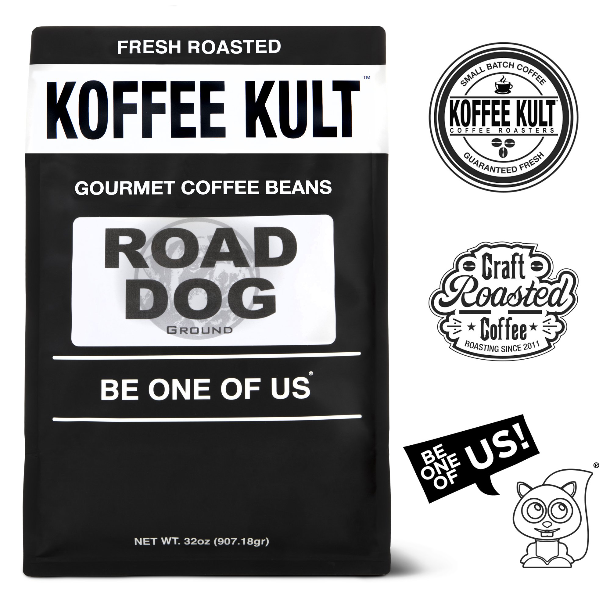 Koffee Kult Road Dog Dark Roast Coffee Beans (whole bean,32oz)