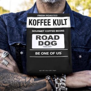 Koffee Kult Road Dog Dark Roast Coffee Beans (whole bean,32oz)