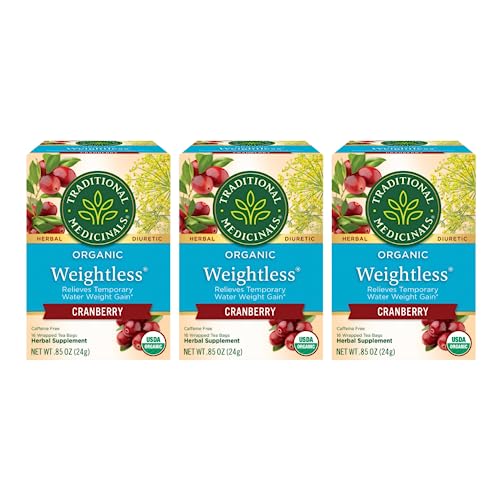 Traditional Medicinals Weightless Cranberry Women's Tea Organic, 16 CT 3 pack