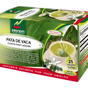 Hanan Peruvian Secrets Cow's foot (Pata de Vaca) Tea | 100% All-Natural Bauhinia forficata from Peru traditionally used to promote overall health and well-being | 25 Tea Bags