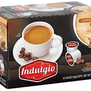 Indulgio English Toffee Single Serve medium roast Brew Cups, 12 count