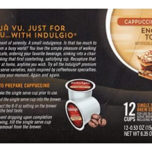 Indulgio English Toffee Single Serve medium roast Brew Cups, 12 count