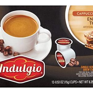 Indulgio English Toffee Single Serve medium roast Brew Cups, 12 count