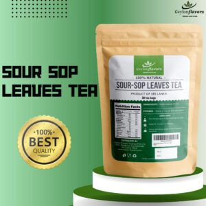 Ceylon Soursop Tea Leaves | 100% Natural Soursop Tea Bags Pack of 30 | Sourced From Sri Lanka