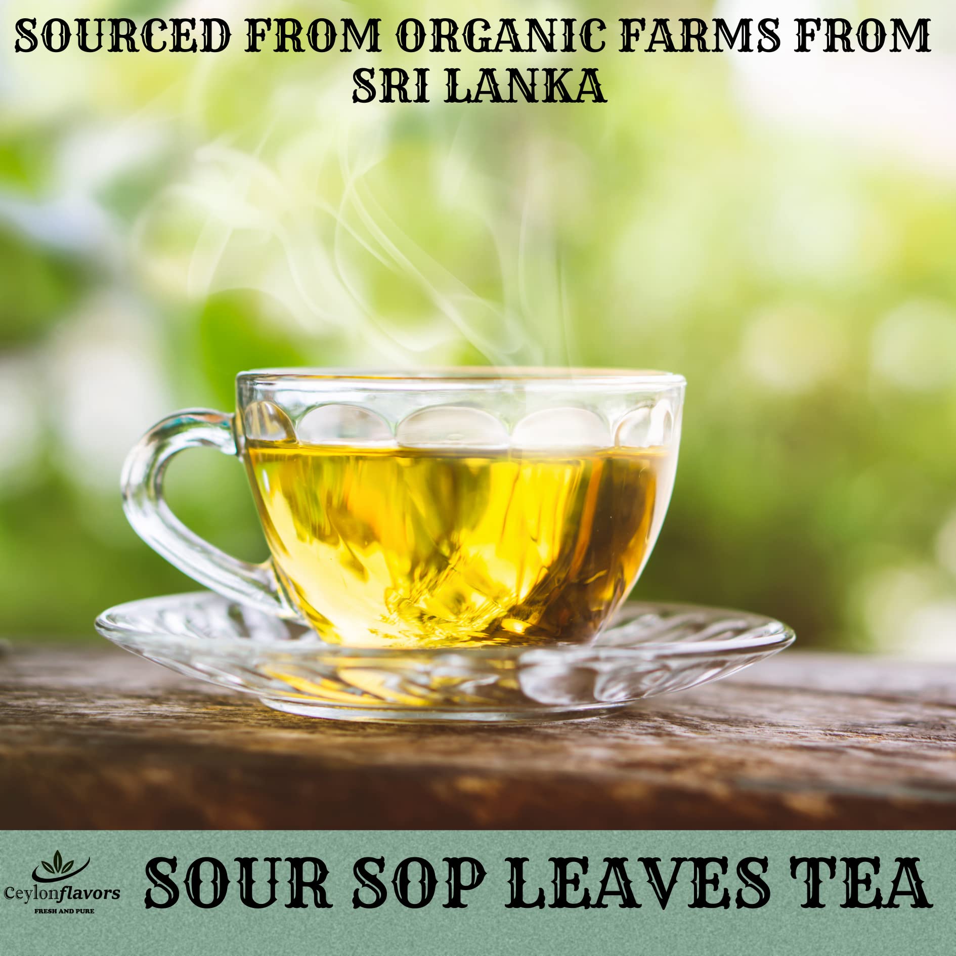 Ceylon Soursop Tea Leaves | 100% Natural Soursop Tea Bags Pack of 30 | Sourced From Sri Lanka