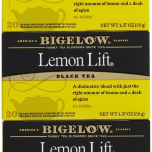 Bigelow Lemon Lift Tea Bags - 20 Count (Pack of 3)