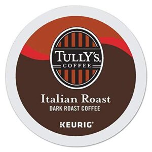 tully's coffee, italian roast, single-serve keurig k-cup pods, dark roast coffee, 144 count (6 boxes of 24 pods)