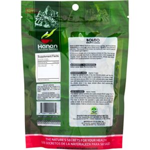 Hanan Boldo Loose Leaf Tea (Boldus) 1.1 oz (30 g) - Dried Peumus Boldus Plant Leaves from Peru