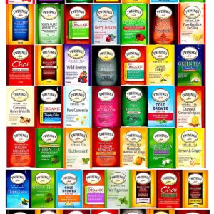 Tea Bags Sampler Assortment Variety Pack Gift Box 45 Count Tea Bags & 10 Honey Sticks - Perfect Variety - English Breakfast, Green, Black, Herbal, Chai Tea and more (Green)