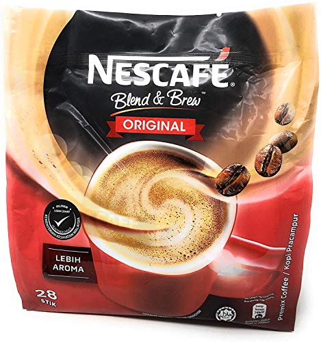 Nescafé 3 in 1 Instant Coffee Sticks ORIGINAL - Best Asian Coffee Imported from Nestle Malaysia (28 Sticks)