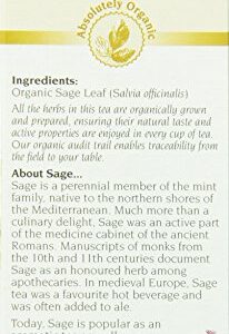 CELEBRATION HERBALS Sage Leaf Organic 24 Bag, 0.02 Pound