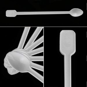 Coffee Spoon 500 PCS Disposable Tiny Coffee Tea Spoon White Plastic Stir Cocktail Sticks Mini Tea Stirrer