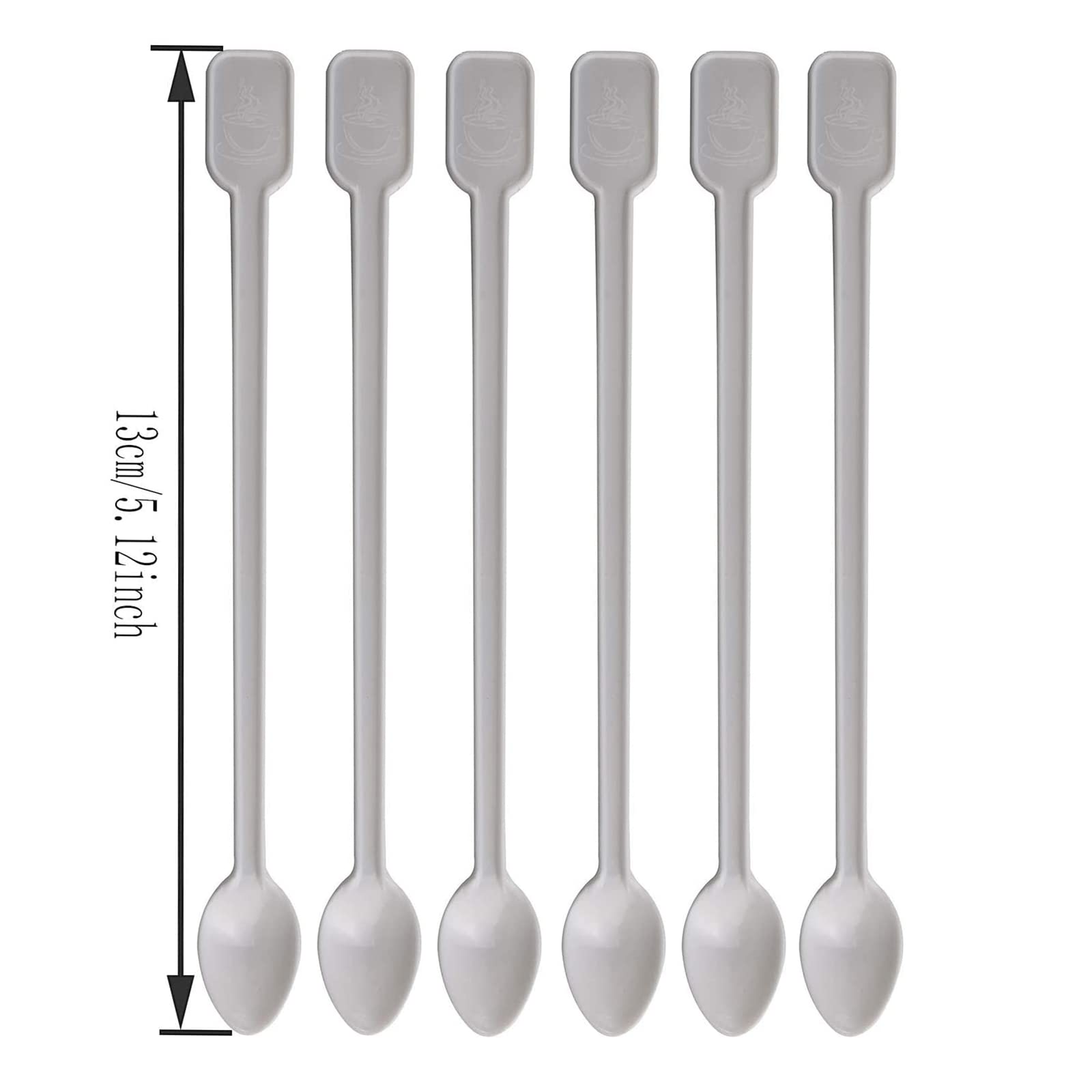 Coffee Spoon 500 PCS Disposable Tiny Coffee Tea Spoon White Plastic Stir Cocktail Sticks Mini Tea Stirrer