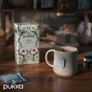 Pukka Organic Tea Bags, Relax Herbal Tea, Chamomile, Cardamon and Fennel, Perfect For Calming, 20 Count (Pack of 3) 60 Tea Bags