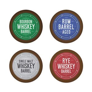 Bourbon Barrel Aged Coffee 24ct Variety Pack Set, Single Origin Coffee Paired with Bourbon, Rye Whiskey, Malt Whiskey and Rum, 24ct