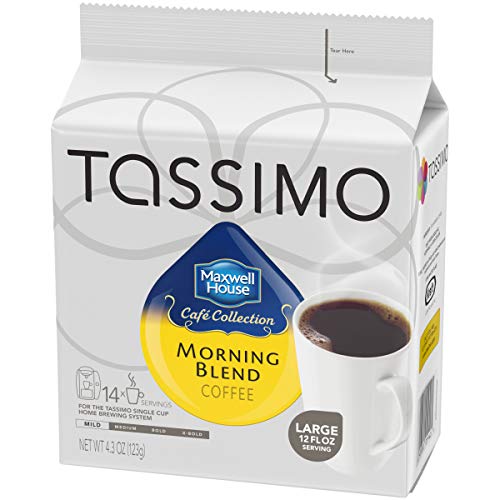 Maxwell House Morning Blend Tassimo Ground Coffee Brewing Pods (70 Count, 5 Packs of 14)