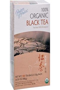 prince of peace organic black tea, 100 tea bags – 100% organic black tea – unsweetened black tea – lower caffeine alternative to coffee – herbal health benefits