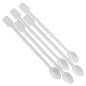 AXLIZER 200PCS Mini Plastic Coffee Blender Spoon Disposable Plastic Coffee Spoon Tea Spoon Coffee Stirring Rod Plastic Spoon Coffee Soup SpoonMini Tea Stirrer