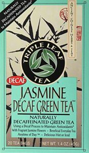 triple leaf tea jasmine green tea, decaffeinated, 20 count