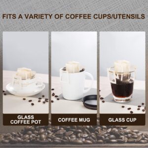 PARACITY 50Pcs Portable Coffee Filter Bag with Hanging Ear Design, Disposable Drip Coffee Filter Paper Bag single Serve, Pour Over Coffee Filter Compatible with a Wide Variety of Coffee Cups/Utensils