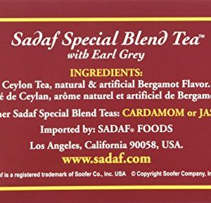 Sadaf Earl Grey Tea Bags | Special Blend Earl Grey Ceylon Black Tea | Product harvested in Sri Lanka | 50 bags (pack of 1)