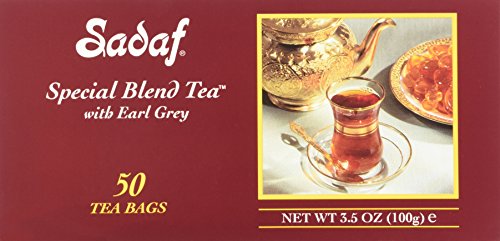 Sadaf Earl Grey Tea Bags | Special Blend Earl Grey Ceylon Black Tea | Product harvested in Sri Lanka | 50 bags (pack of 1)