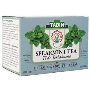 Tadin Spearmint Tea, Helps Relieve Stomach Pain and Indigestion, 24 Count (Pack of 3)