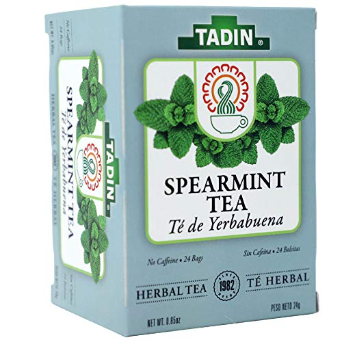 Tadin Spearmint Tea, Helps Relieve Stomach Pain and Indigestion, 24 Count (Pack of 3)