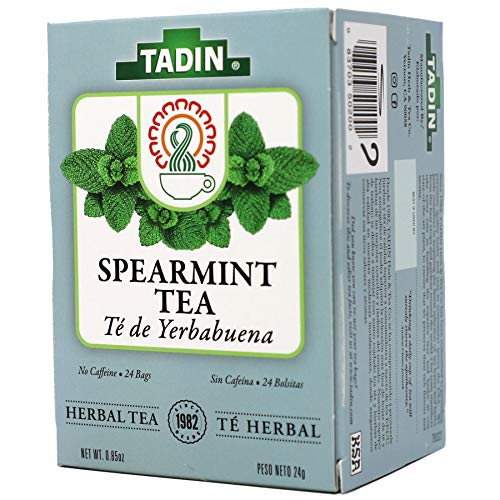 Tadin Spearmint Tea, Helps Relieve Stomach Pain and Indigestion, 24 Count (Pack of 3)