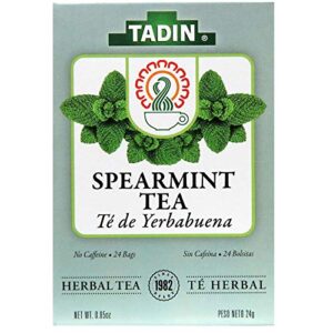 Tadin Spearmint Tea, Helps Relieve Stomach Pain and Indigestion, 24 Count (Pack of 3)