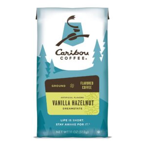 peet's coffee caribou vanilla hazelnut dreamstate ground coffee, 11 oz