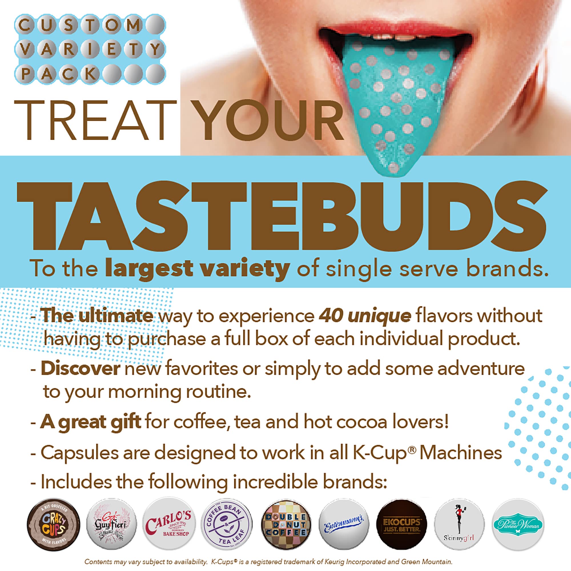 Custom Variety Pack Coffee Pod Variety Pack, Dark Roast and Bold Flavors, Single Serve Cups for Keurig K-Cup Machines - Robust Assortment with No Duplicates, 30 Count - Great Coffee Gift