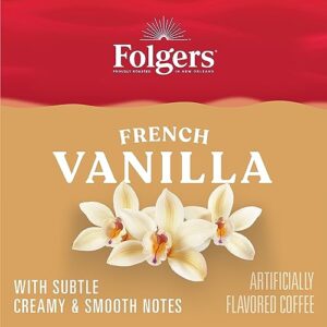 Folgers French Vanilla Flavored Coffee, 12 Keurig K-Cup Pods