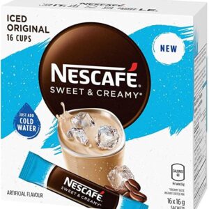 Nescafe Sweet & Creamy Iced Coffee, Instant Coffee Sachets, 16x16g {Imported from Canada}