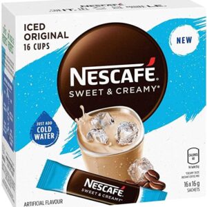 Nescafe Sweet & Creamy Iced Coffee, Instant Coffee Sachets, 16x16g {Imported from Canada}