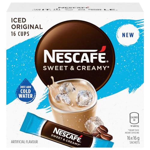 Nescafe Sweet & Creamy Iced Coffee, Instant Coffee Sachets, 16x16g {Imported from Canada}