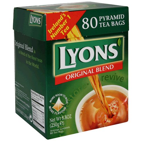 Lyons Pyramid Tea, Original Blend, Tea Bagss, 80-Count Package (Pack of 3)