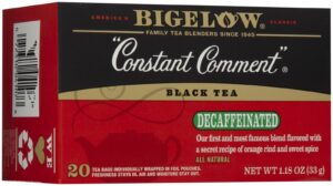 bigelow tea - black tea constant comment decaffeinated - 20 tea bags