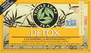 triple leaf tea: tea,detox, 20 ct