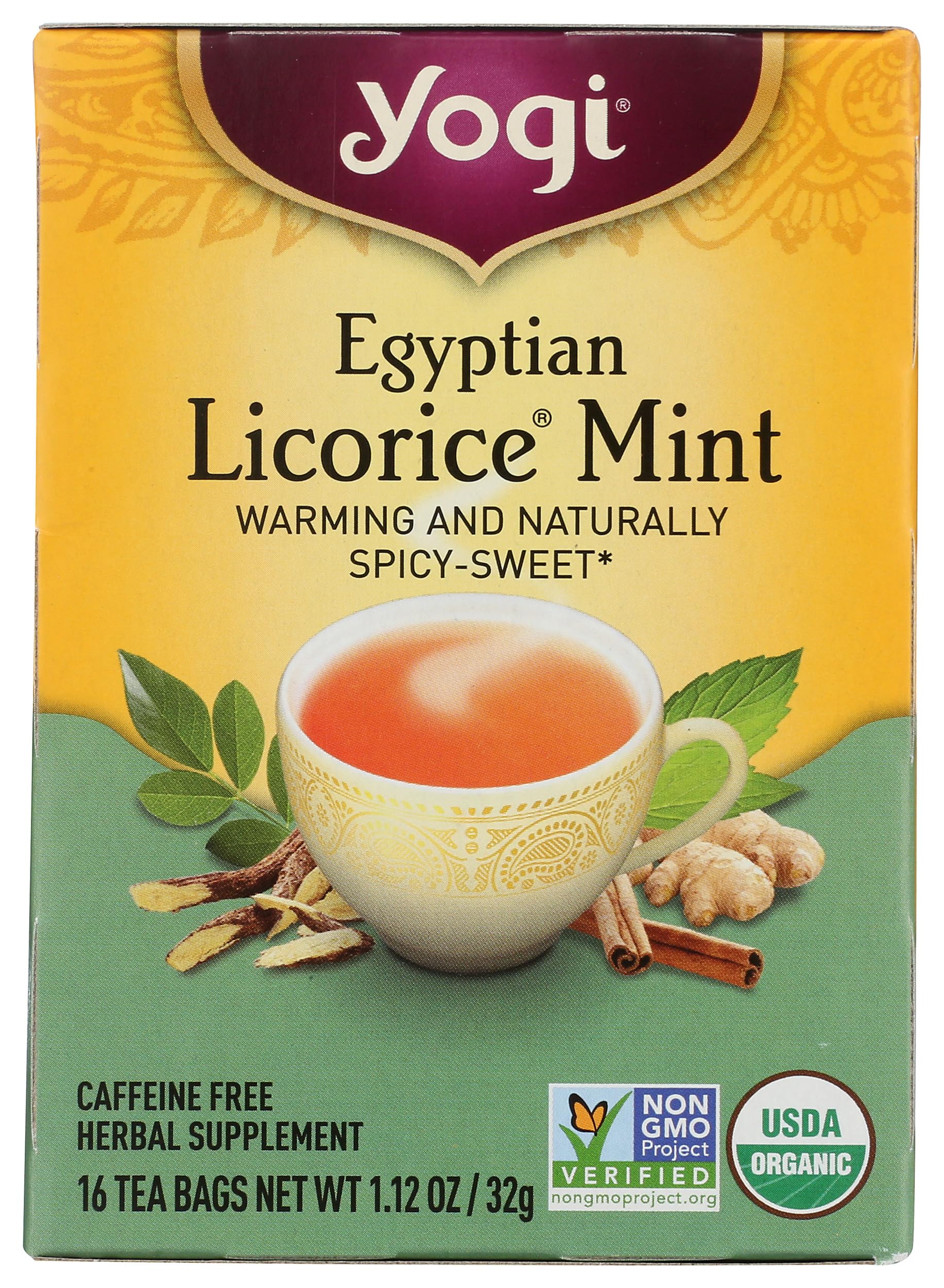 Yogi Tea, Egyptian Licorice Mint, 16 Count